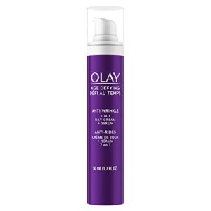 olay face serum by age defying anti-wrinkle 2-in-1 day cream plus face serum, aloe vera, 1.7 fl oz