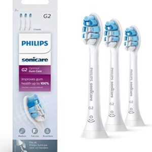 Philips Genuine Sonicare Optimal Plaque Control replacement toothbrush heads, HX9033/65, White 3-pk