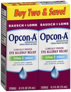 bausch + lomb opcon-a eye allergy relief drops – 1 oz, pack of 4