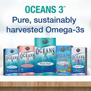 Garden of Life Ultra Pure EPA/DHA Omega 3 Fish Oil - Oceans 3 Beyond Omega 3 Supplement with Antioxidants, 60 Softgels