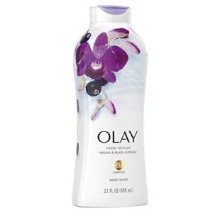 Olay Fresh Outlast Soothing Orchid & Black Currant Body Wash 22 oz, (4 Count)