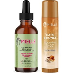 mielle organics rosemary mint scalp & hair strengthening oil and honey soothing scalp stick