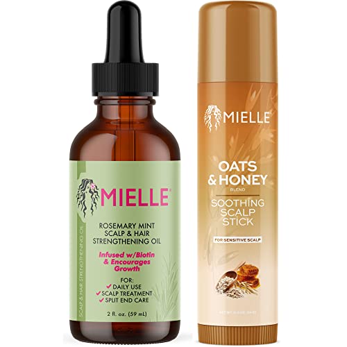 Mielle Organics Rosemary Mint Scalp & Hair Strengthening Oil and Honey Soothing Scalp Stick