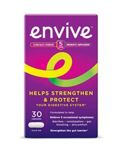 envive daily probiotic supplement for men and women from bausch + lomb, helps strengthen and protect the digestive system*, 30 capsules