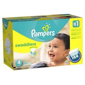 pampers swaddlers diapers size 4 144 count (old version) (packaging may vary)