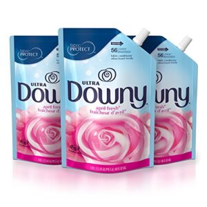 downy ultra laundry fabric softener liquid, april fresh scent, 168 total loads (pack of 3)