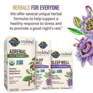 Garden of Life mykind Organics Sleep Well R&R Spray (58 mL) Liquid - Relax & Rest, Green Tea Extract L-Theanine, Chamomile, Lemon Balm - Non-GMO Vegan & Gluten Free Herbal Supplements, 2 Fl Oz