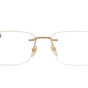 Gucci GG 0399O 002 Light Gold Metal Rimless Eyeglasses 56mm