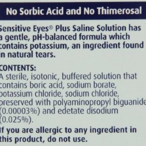 Sensitive Eyes Plus Saline Solution, 12 oz