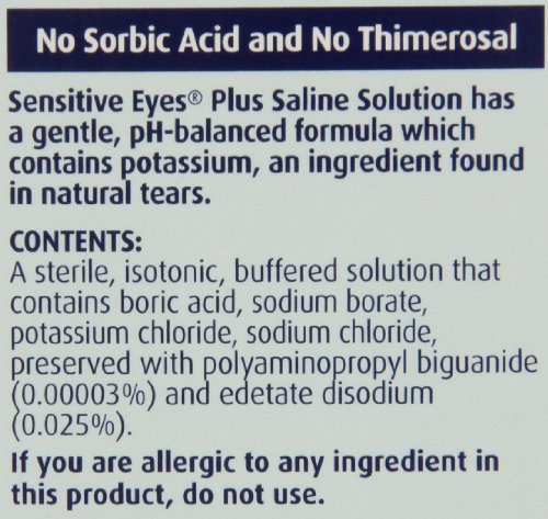 Sensitive Eyes Plus Saline Solution, 12 oz