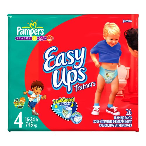 Pampers Easy Ups Diapers, Boy, Size 2T-3T, 26-Count