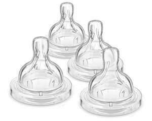 philips avent anti-colic baby bottle flow 1 nipple, 4pk, scy761/04