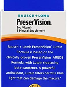 Bausch & Lomb Preservision with Lutein Eye Vitamin & Mineral Supplement 50 Soft Gels. Exp 3/2014