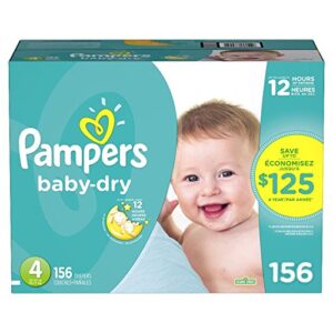 pampers baby-dry econ bonus size 4-156ct