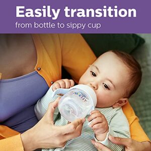 Philips Avent Sippy Cup Bundle with Natural Trainer Cup with Natural Response Nipple, 5 Ounce, 1 Pack + My Easy Sippy Cup, 9 Ounce, 2 Pack, Pink/Purple