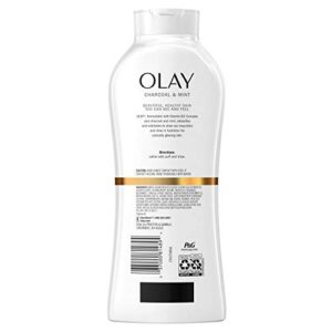 Olay Cleansing Infusion Body Wash, Charcoal + Mint, 22 Fl Oz (Pack of 4)