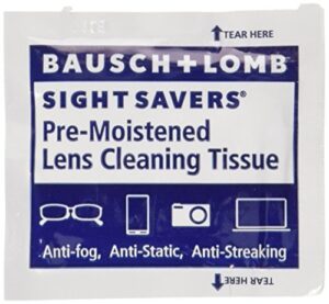 bausch & lomb sight savers premoistened lens cleaning tissues – sight savers premoistened lens cleaning tissues, 100 tissues/box