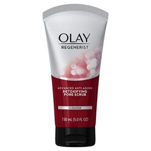 olay regenerist detoxifying pore scrub facial cleanser, 5.0 fl oz