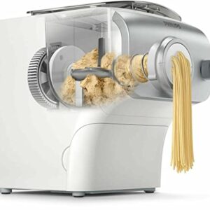 Philips Pasta & Noodle Maker Plus, Integrated Smart Scale - HR2378/06 (White, 8 Pasta Shaping Discs)