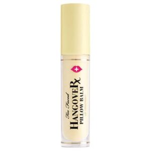 too faced hangover pillow balm ultra hydrating & nourishing lip treatment – banana kiss