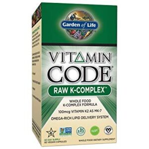 garden of life vitamin code raw k-complex 60 vcaps, raw organic fruit & veggie mineral blend