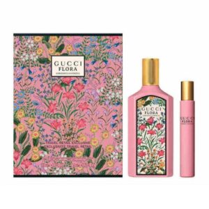 gucci flora gorgeous gardenia gift set for women eau de parfum spray 3.3 ounce + travel spray edp 0.33 oz