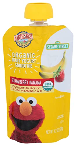 Earth's Best Organic Strawberry Banana Fruit Yogurt Smoothie, 4.2 oz