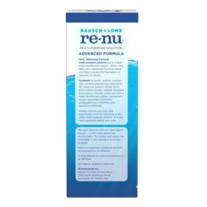 Renu Advanced Formula All Day Moisture Multi-Purpose Eye Contact Lens Solution 12 Fluid Ounces (Pack of 2)