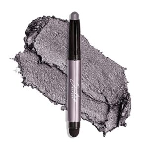 julep eyeshadow 101 crème to powder waterproof eyeshadow stick, smoky grey shimmer