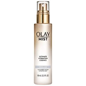 face mist by olay, cooling facial mist, ultimate hydration essence with cucumber water & white mint, 3.3 fl oz