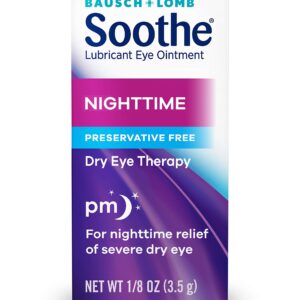 Bausch + Lomb Soothe Lubricant Nighttime Dry Eye Ointment, 0.12 Ounce (Pack of 1)