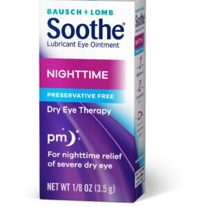 Bausch + Lomb Soothe Lubricant Nighttime Dry Eye Ointment, 0.12 Ounce (Pack of 1)