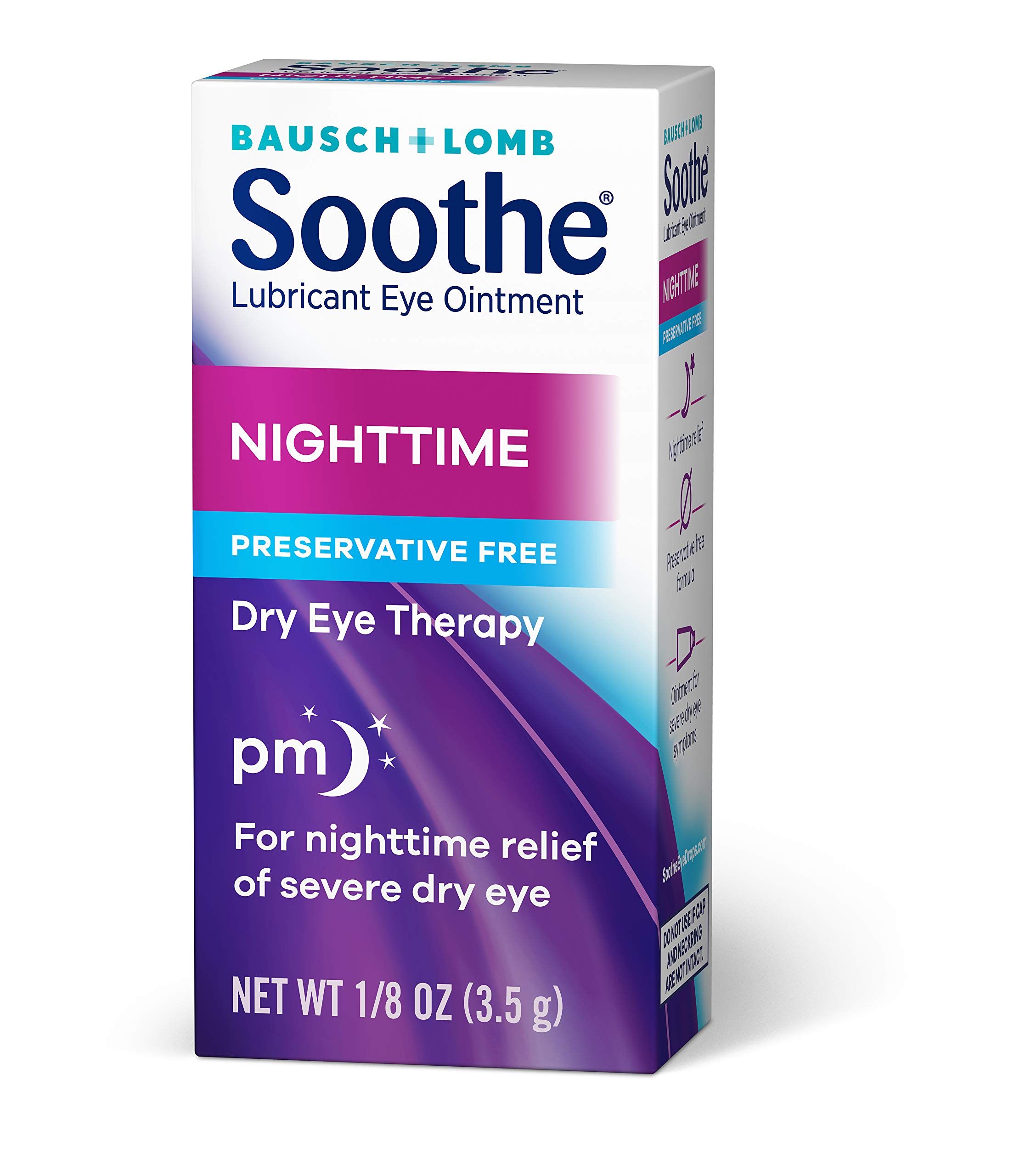 Bausch + Lomb Soothe Lubricant Nighttime Dry Eye Ointment, 0.12 Ounce (Pack of 1)