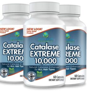 catalase extreme 10,000 3 month supply catalase enzyme hair supplement with 10,000 iu’s of catalase, saw palmetto, foti, biotin, paba, and more 180 count