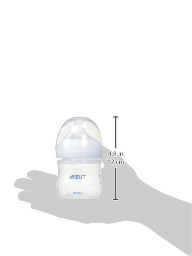 Philips Avent Natural Baby Bottle, Clear, 4 Oz, 4 Pack, SCF010/47