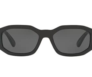 Versace VE 4361 GB1/87 Black Plastic Geometric Sunglasses Grey Lens