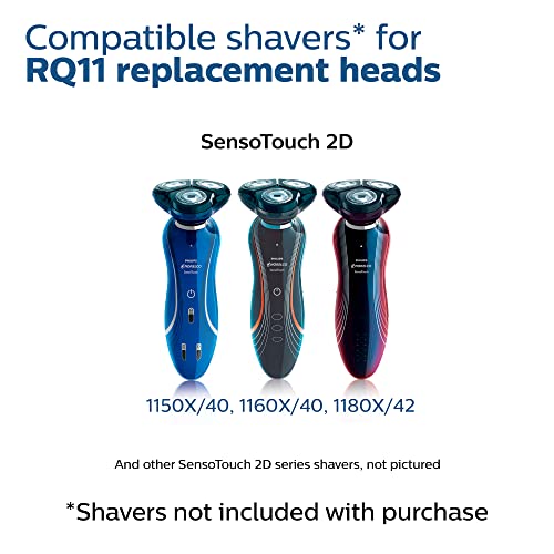 Philips Norelco Shaving Head for Shaver SensoTouch 2D (1100 Series), RQ11/52, Silver, 34