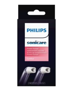 philips sonicare power flosser comfort tips (f2), 2pk, white hx3052/00