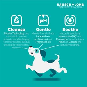 Project Watson Dog Eyelid Wipes, Micellar Technology That Cleanses and Hydrates, Contains Hyaluronan (HA), an Electrolyte, Aloe & Licorice, Paraben & Fragrance Free, 45 Pre-Moistened Textured Wipes