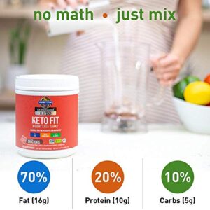 Garden of Life Dr. Formulated Keto Fit Weight Loss Shake - Chocolate Powder, 10 Servings, Truly Grass Fed Butter & Whey Protein, Studied Ingredients Plus Probiotics, Non-GMO, Gluten Free, Keto, Paleo