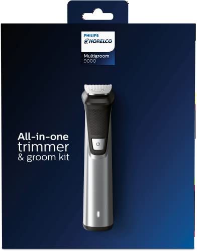 Philips Norelco Multi Groomer 29 Piece Mens Grooming Kit, Trimmer for Beard, Head, Body, and Face - NO Blade Oil Needed, MG7791/40