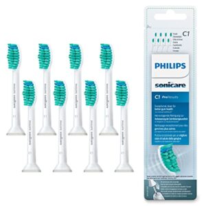 philips genuine sonicare pro results brush heads, white, pack of 8 – hx6018/26