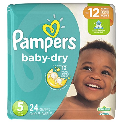 Pampers Cruisers Baby Dry Diapers, Size 5, 24 Count