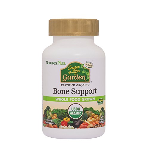 NaturesPlus Source of Life Garden Organic Bone Supplement with AlgaeCal - 1000 mg - Calcium, Magnesium - 120 Vegan Capsules (30 Servings)