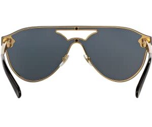 Versace Woman Sunglasses Gold Frame, Dark Grey Lenses, 0MM