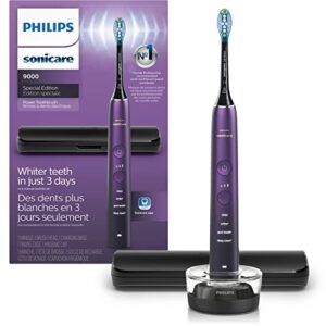 philips sonicare 9000 special edition rechargeable toothbrush, black/purple, hx9911/91