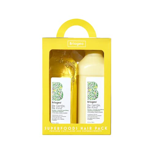 Briogeo Superfoods Banana Coconut Nourishing Shampoo and Conditioner Duo | Replenish Dull, Dry Hair and Supports Healthy Hair and Scalp | Vegan, Phalate & Paraben-Free