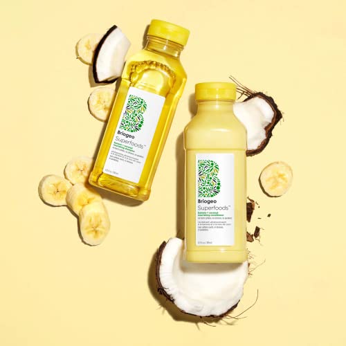 Briogeo Superfoods Banana Coconut Nourishing Shampoo and Conditioner Duo | Replenish Dull, Dry Hair and Supports Healthy Hair and Scalp | Vegan, Phalate & Paraben-Free