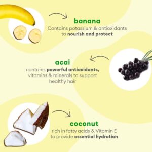 Briogeo Superfoods Banana Coconut Nourishing Shampoo and Conditioner Duo | Replenish Dull, Dry Hair and Supports Healthy Hair and Scalp | Vegan, Phalate & Paraben-Free