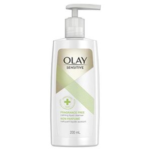 olay, sensitive calming liquid cleanser fragrance-free, 6.7 ounce